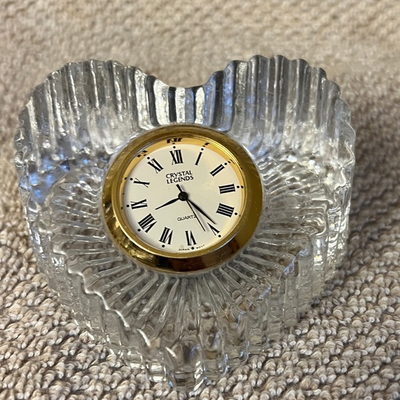 Godinger | Accents | Crystal Legends By Godinger Heart Shaped Clock ...